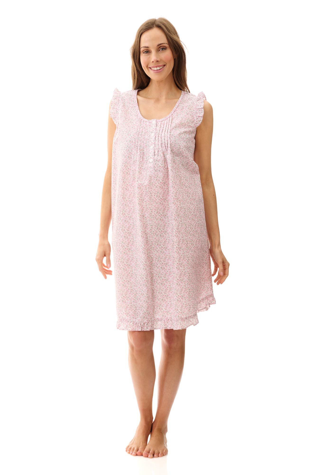 Dimity Sleeveless Short Nightie | Givoni Sleepwear Australia