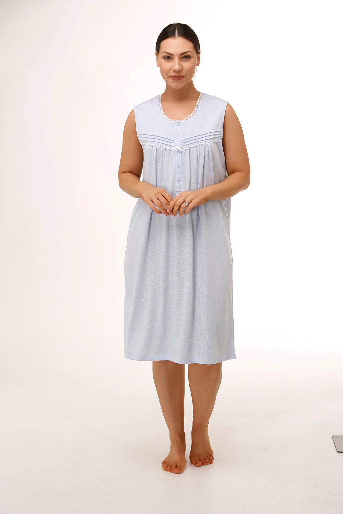 Sleeveless Polkadot Nightie | Plus Size Sleepwear | Schrank