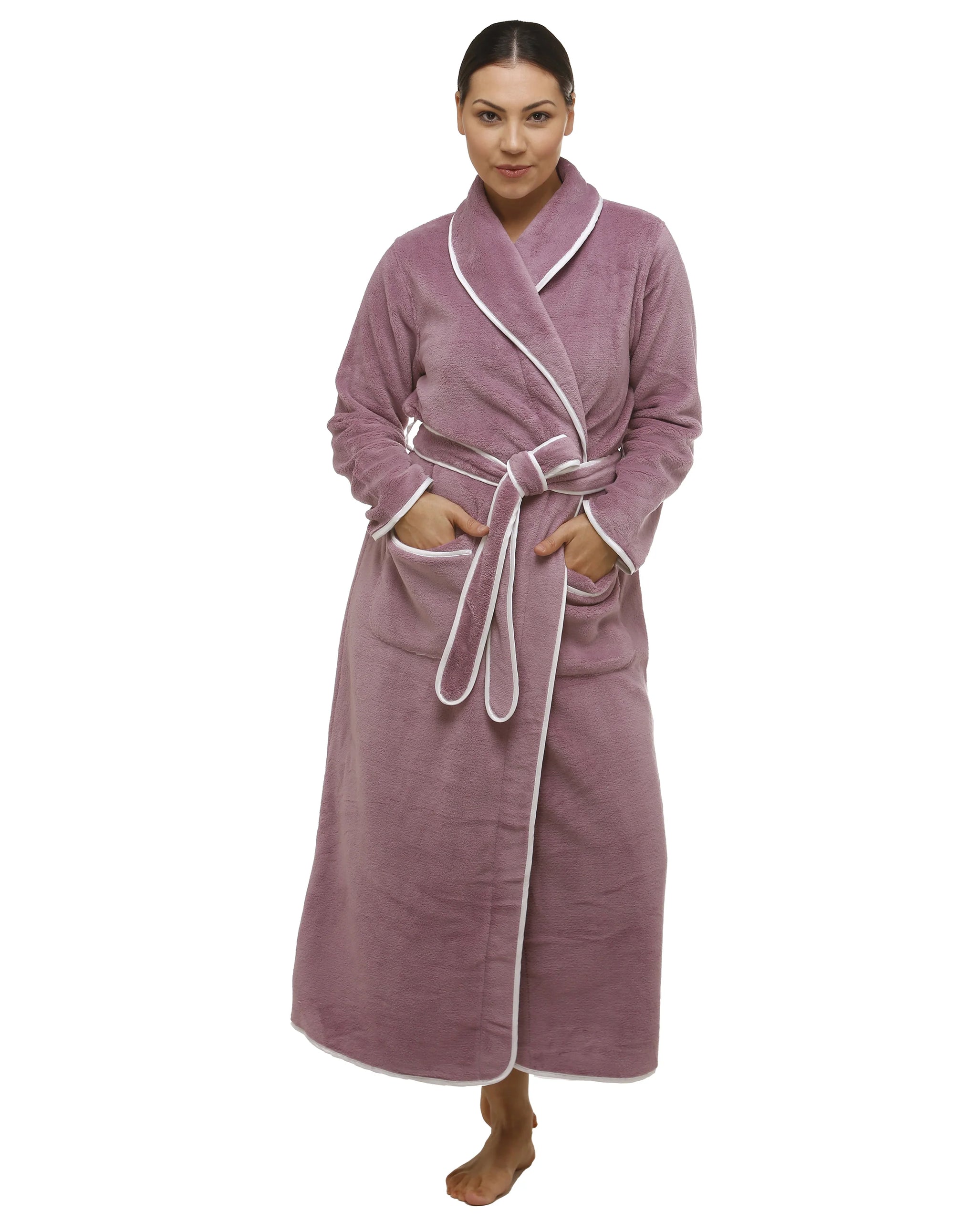 Satin Trim Robe | Women's Dressing Gowns | Yuu Sleepwear